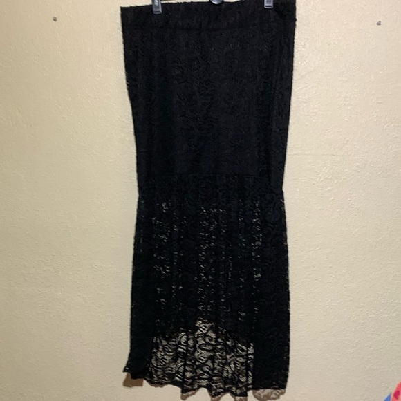 Hips & Curves | Skirts | Hips Curves Maxi Skirt 3x Black Lace Pull On ...